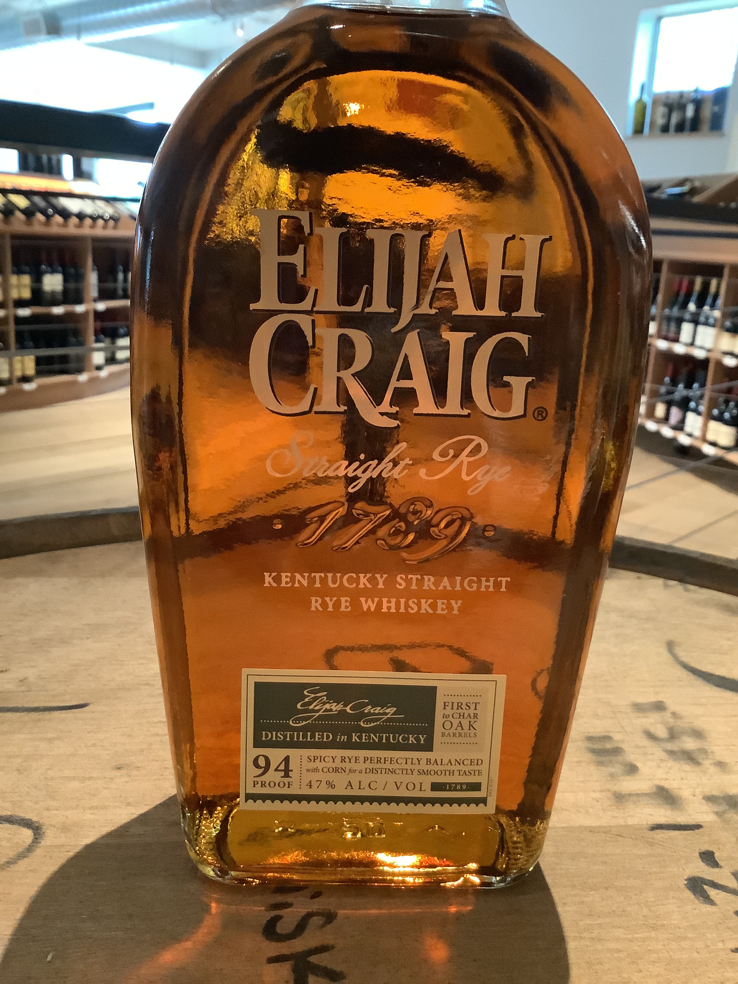 Elijah Craig Straight Rye 750 – Clayton Winehouse